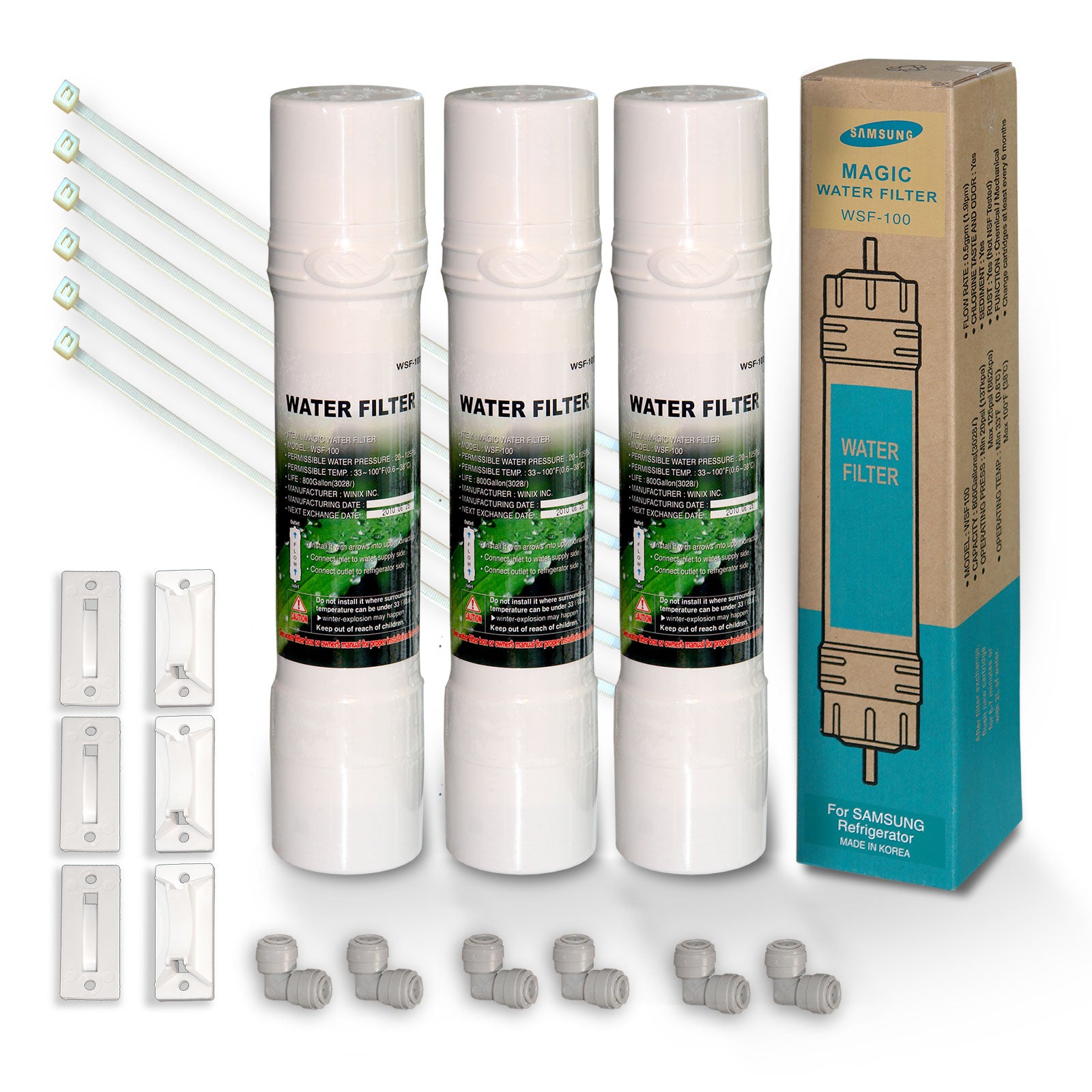 3x WSF-100 v2 Magic Waterfilter Refrigerator Filter Samsung Refrigerat ...